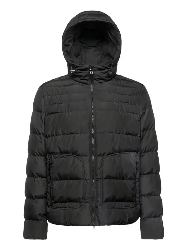 Geox Magnete Quilted Hooded Jacket - Black