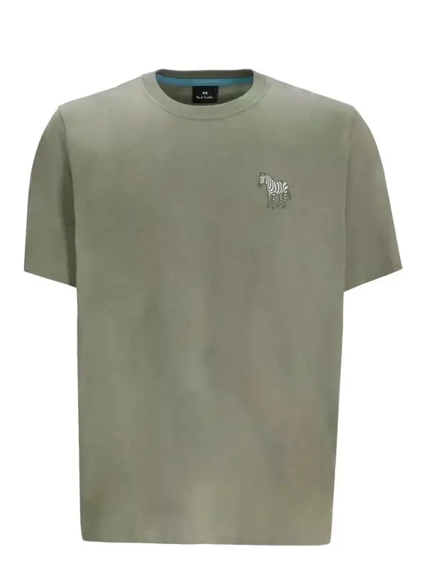 Paul Smith Zebra-embellished Cotton T-shirt - Green