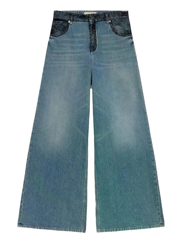Blumarine Wide Leg Jeans - Blue