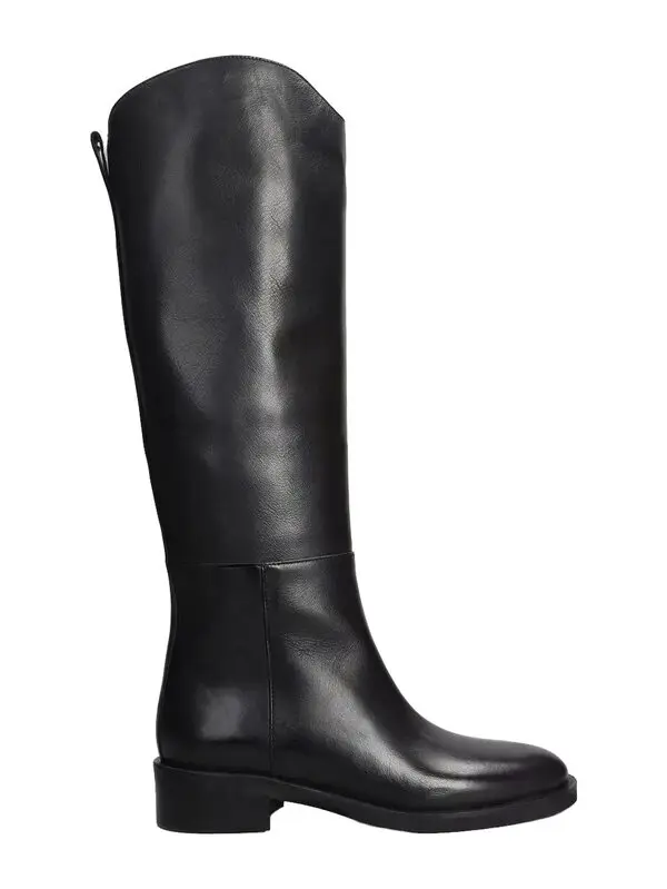 EVALUNA Leather Boots - Black