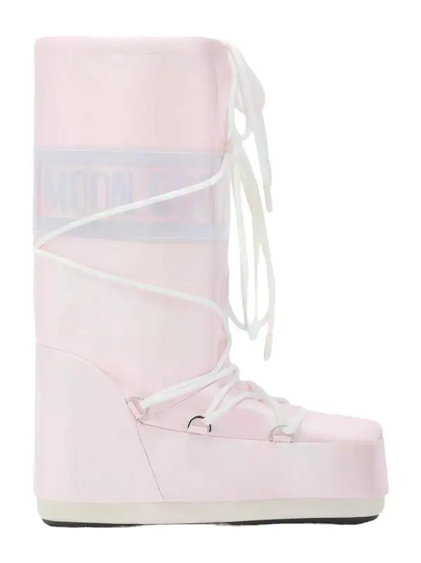 Moon Boot Icon Logo-print Lace-up Boots - Pink