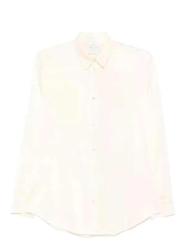 FORTE_FORTE Silk Button-down Shirt - Neutrals