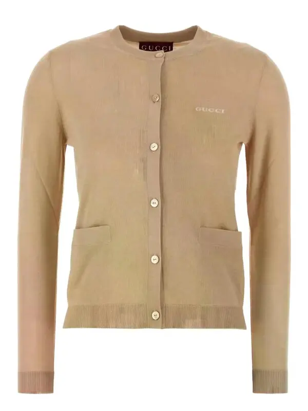 Gucci Cashmere-silk Cardigan - Neutrals