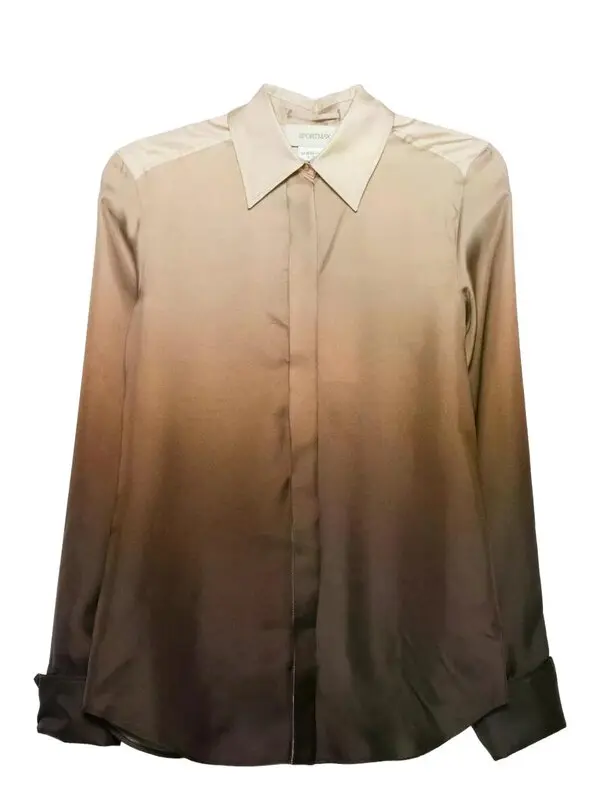 Sportmax Ombré Silk Shirt - Brown