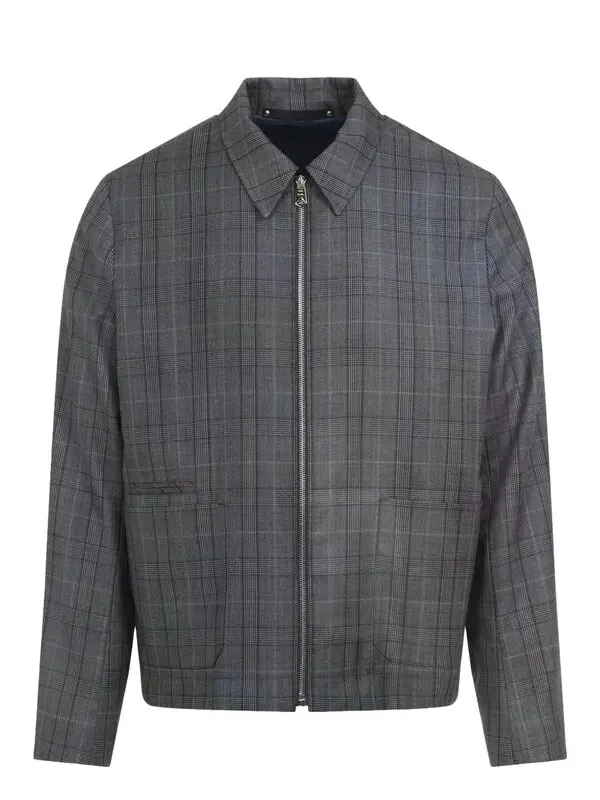 Paul Smith Checked Zip-front Jacket - Grey