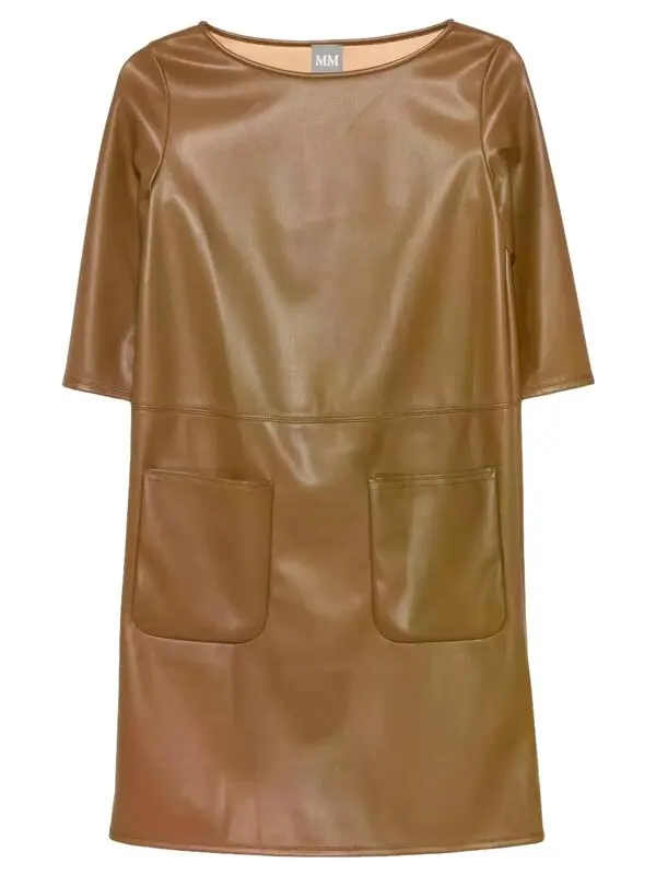 Max Mara Pocket-detail Mini Dress - Brown