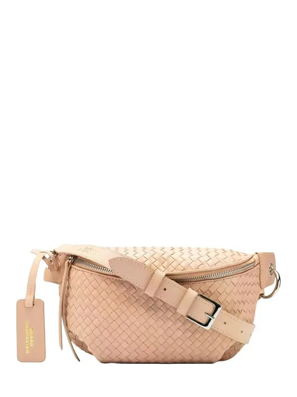STUDIO CHOFAKIAN Orsay Woven Leather Belt Bag - Neutrals
