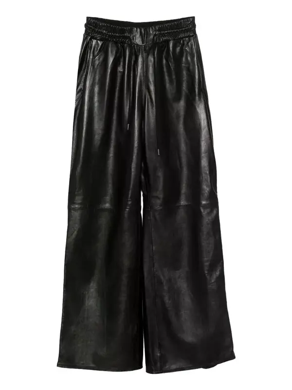 R13 Leather Side-zip Trousers - Black