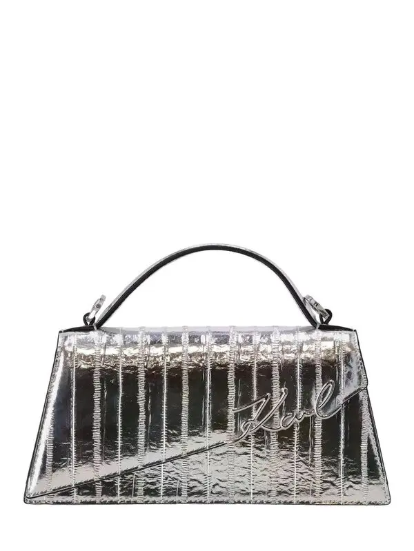 Karl Lagerfeld Metallic Tote - Silver