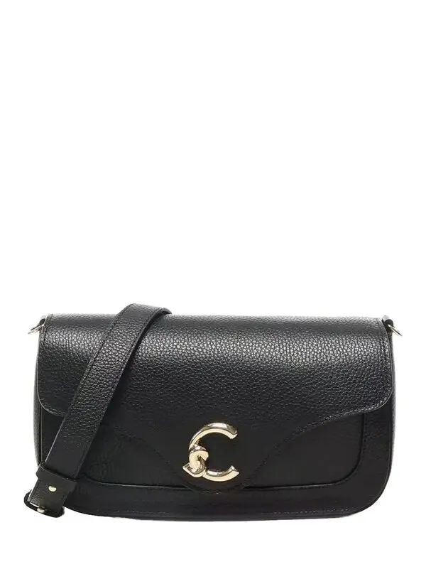 COCCINELLE C-me Flap Shoulder Bag - Black