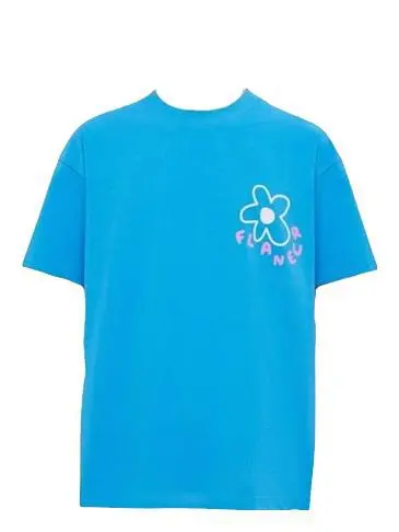 FLANEUR Blossom T-shirt - Blue
