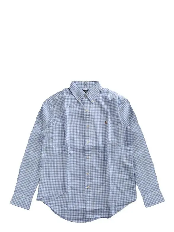 Polo Ralph Lauren Longsleeve Classic Oxford Sport Gingham Shirt - A Light Blue/white