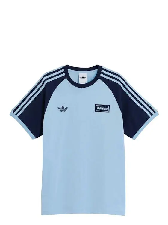 Adidas X Oasis Tour 3stripes T-shirt - Clear Sky Blue/night Indigo