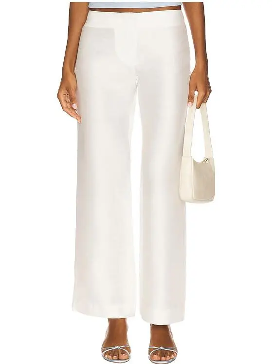 BUCI Wide Leg Crepe Pants - Ivory