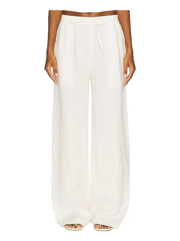 Enza Costa Linen Resort Pant - Undyed