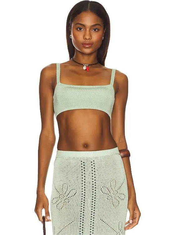 Calle Del Mar Knit Bandeau Top - Eucalyptus