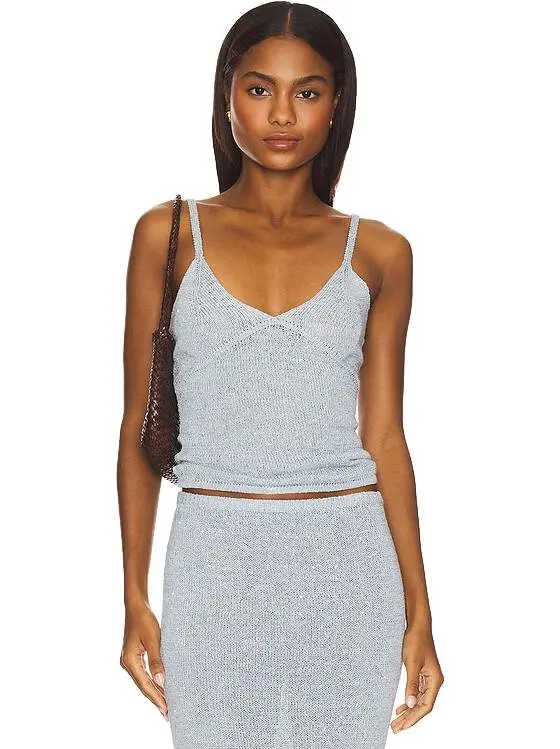 ASTA RESORT Carolina Camisole - Sky Blue Sequin