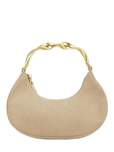 Simkhai Nixi Suede Twist Handle Bag - Desert