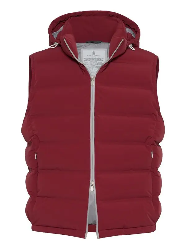 Brunello Cucinelli Taffeta Down Vest - Purple-red
