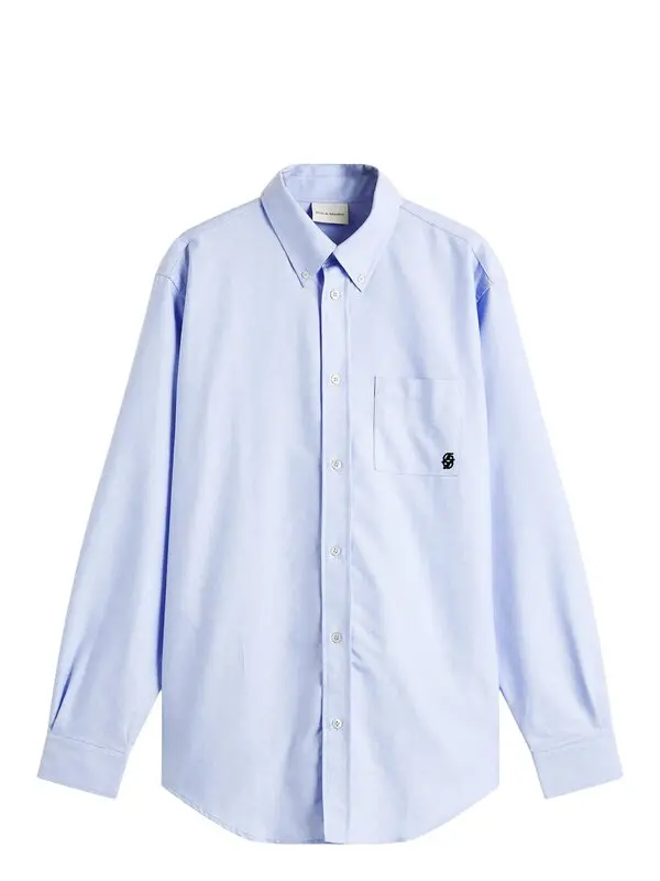 Drole De Monsieur Oxford Cotton Shirt - Light Blue