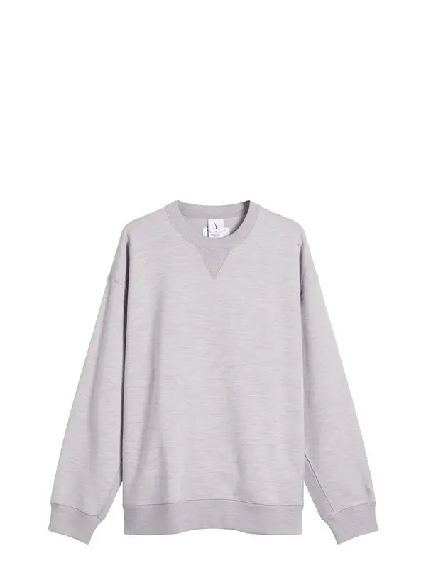 Nike Wool Classics Wool Sweatshirt - Matte Silver/heather Grey
