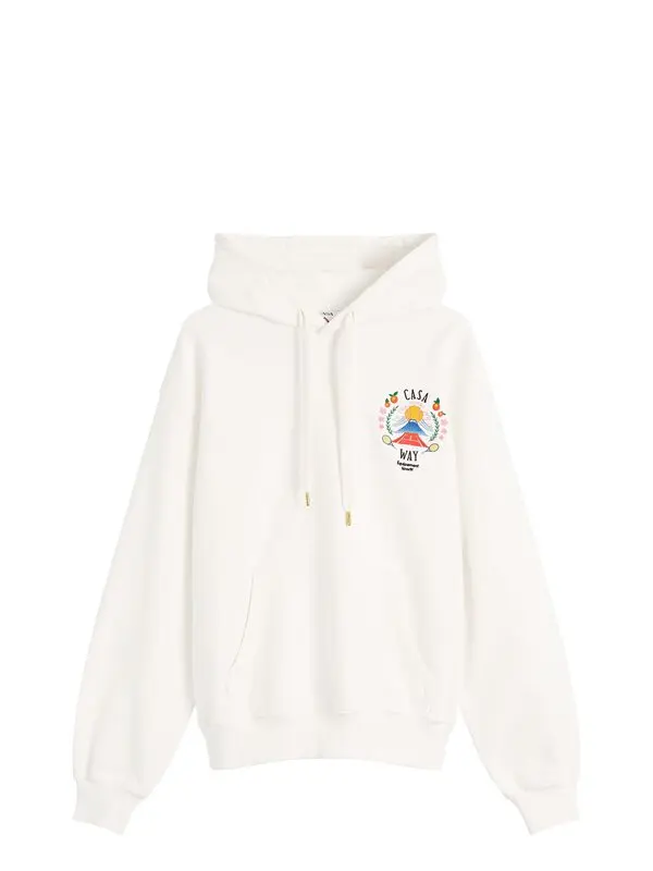Casablanca Casa Way Mountain Printed Hoodie - White