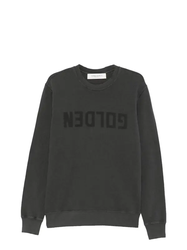 Golden Goose Logo Cotton Sweatshirt - Grey