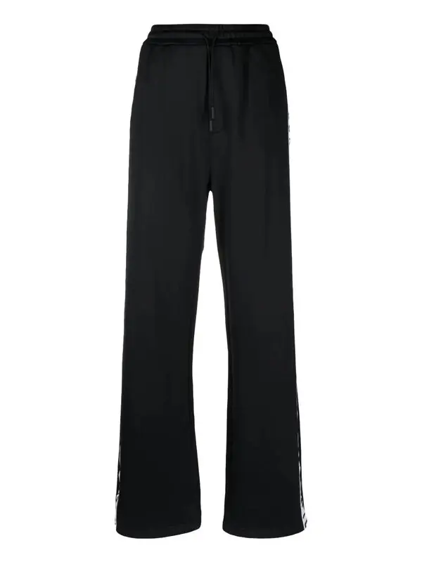 Dsquared2 Logo Tape Wide-leg Track Pants - Black