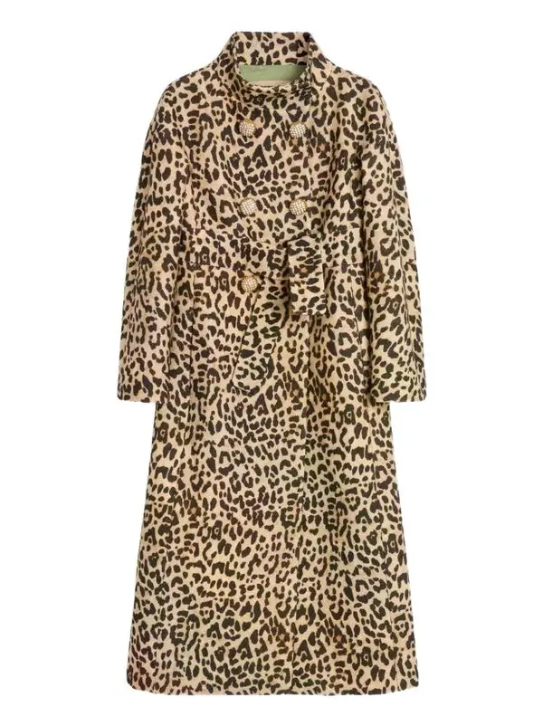 Valentino Garavani Leopard-print Belted Coat - Neutrals