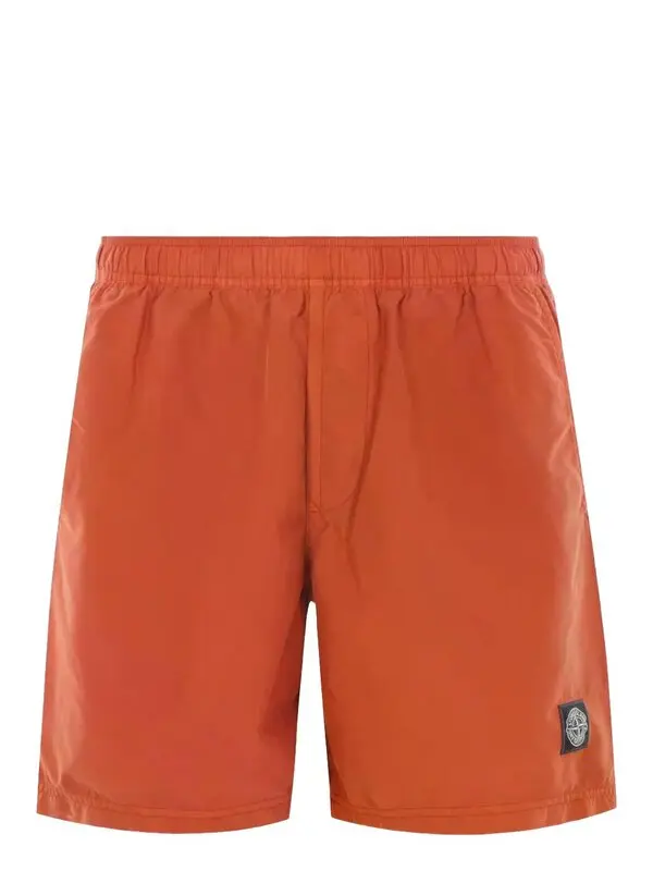 Stone Island Patch-pocket Nylon Swim Shorts - Orange