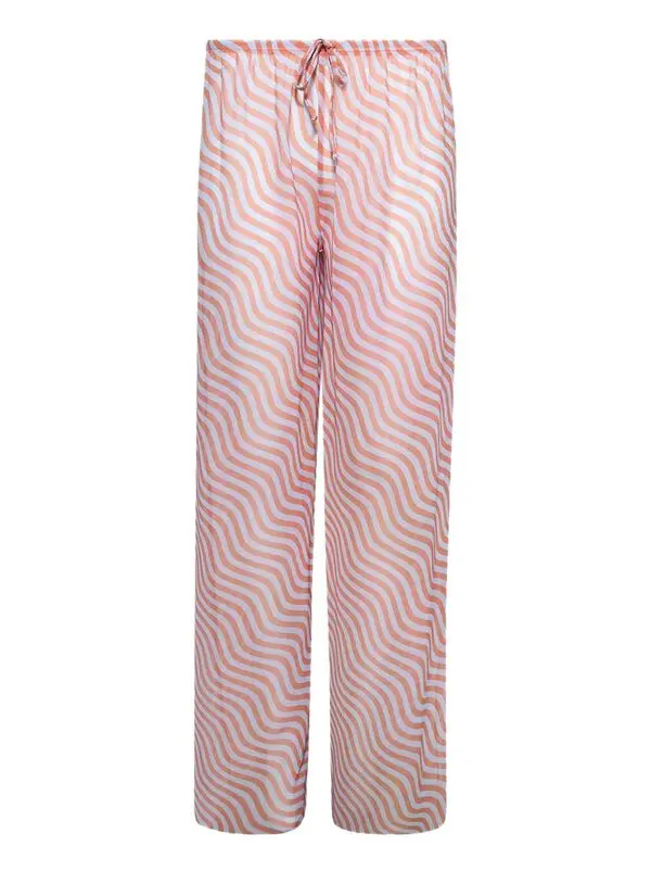 Bond Eye Riley Wave-print Trousers - Orange