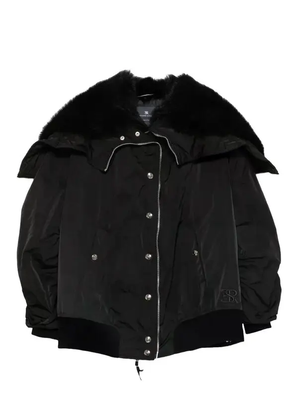 Ermanno Scervino Hooded Bomber Jacket - Black