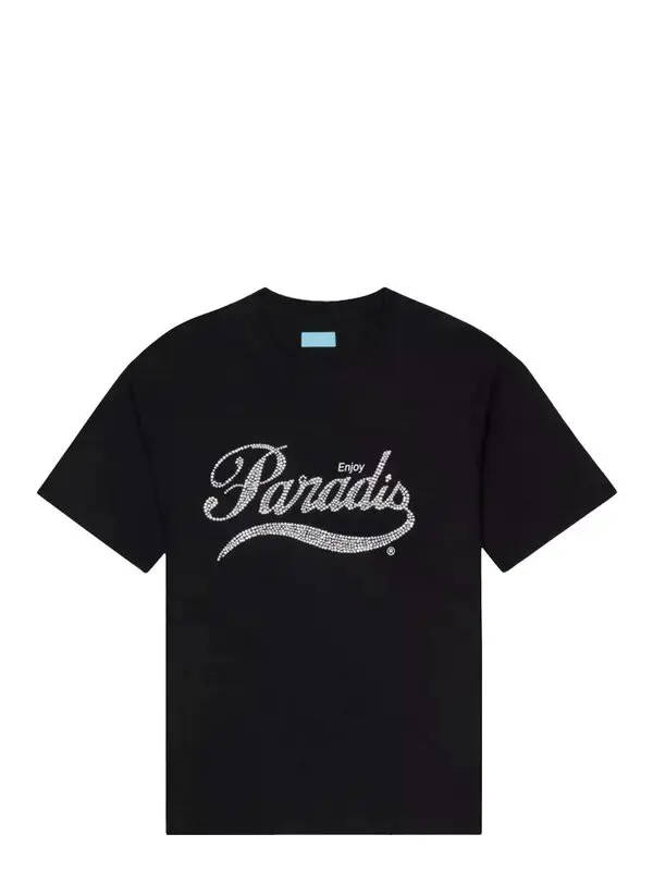 3.PARADIS Crystal-embellished Logo T-shirt - Black