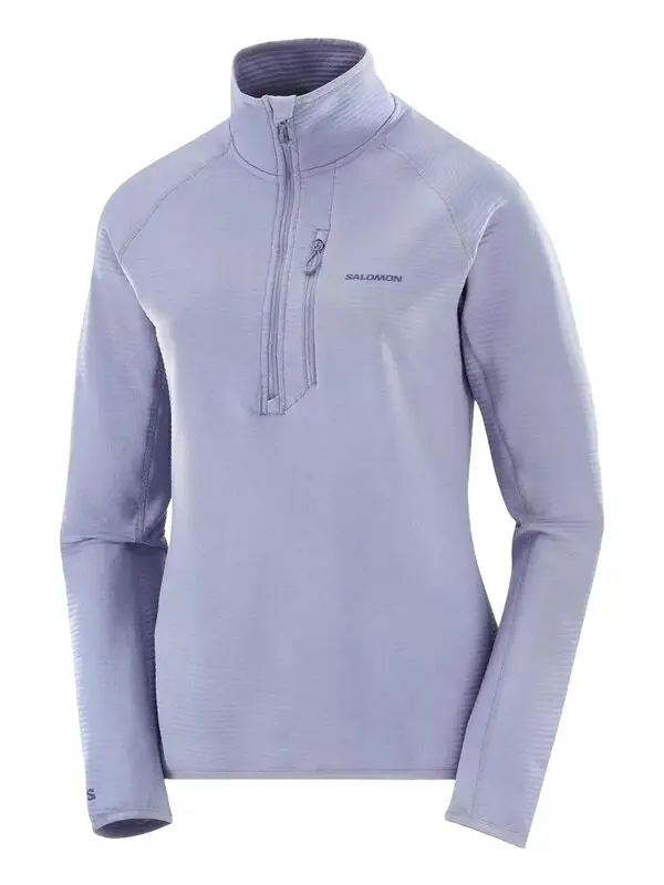 SALOMON Essential Lightwarm Half-zip Ribbed Sweater - Purple
