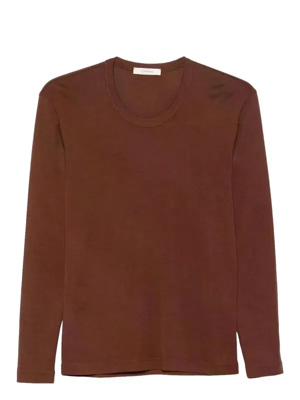 LEMAIRE Long-sleeve Cotton T-shirt - Brown