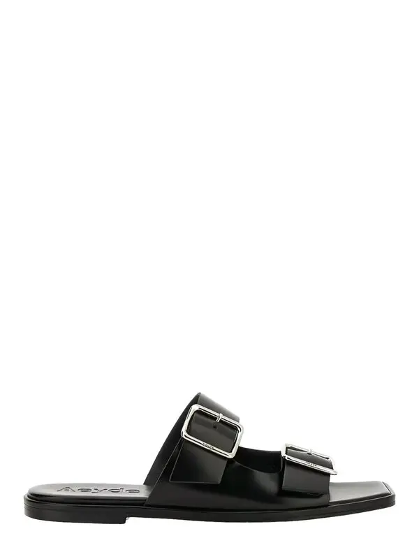 AeydĒ Tonya Double-buckle Leather Sandals - Black