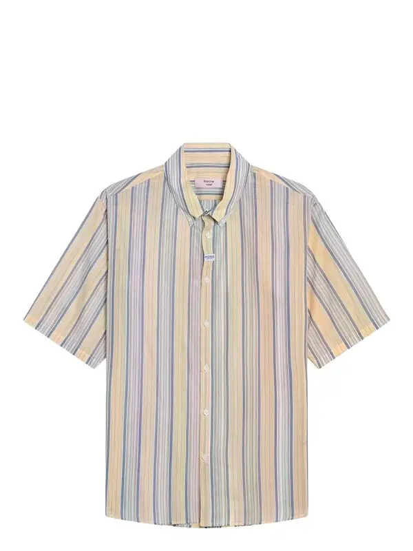 Martine Rose Striped Short-sleeve Shirt - Yellow