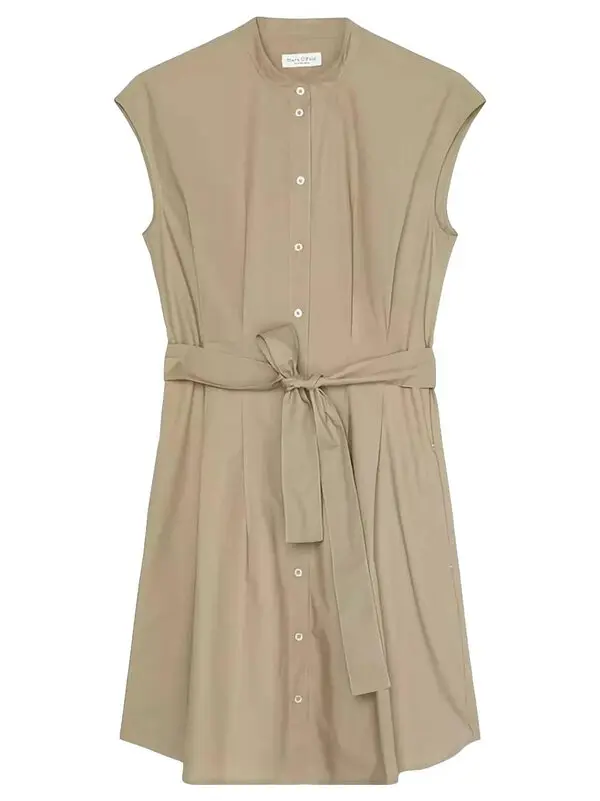 Marc O'polo Button-up Belted Shirt Dress - Neutrals