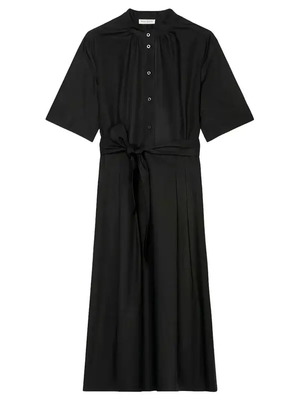Marc O'polo Button-down Belted Midi Dress - Black