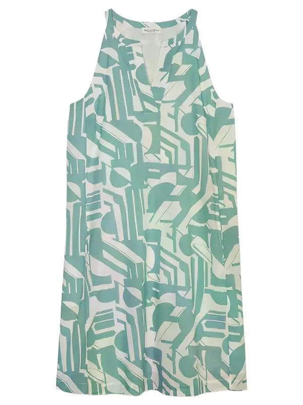 Marc O'polo Geometric-print Sleeveless Dress - Green