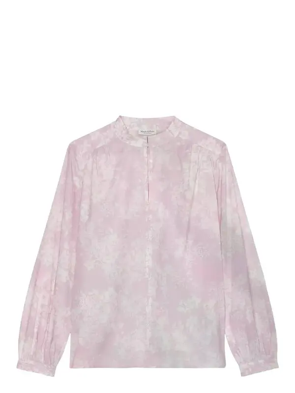 Marc O'polo Floral-print High-neck Blouse - Pink