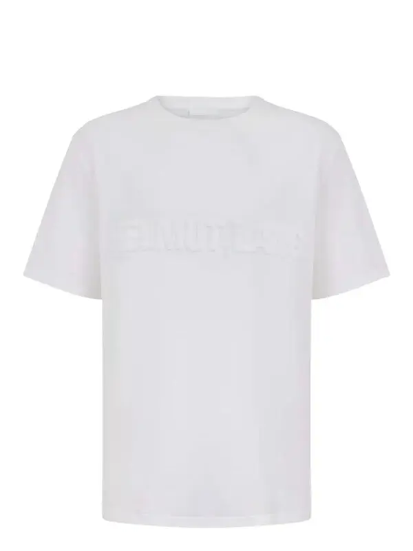 Helmut Lang Embossed-logo Cotton T-shirt - White