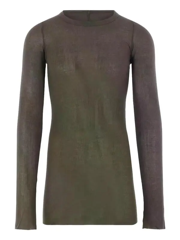 Rick Owens Ribbed Long-sleeved T-shirt - Green