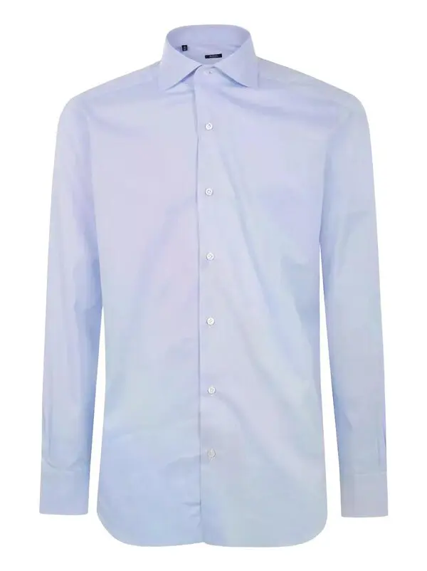 BARBA NAPOLI Button-down Cotton Shirt - Blue