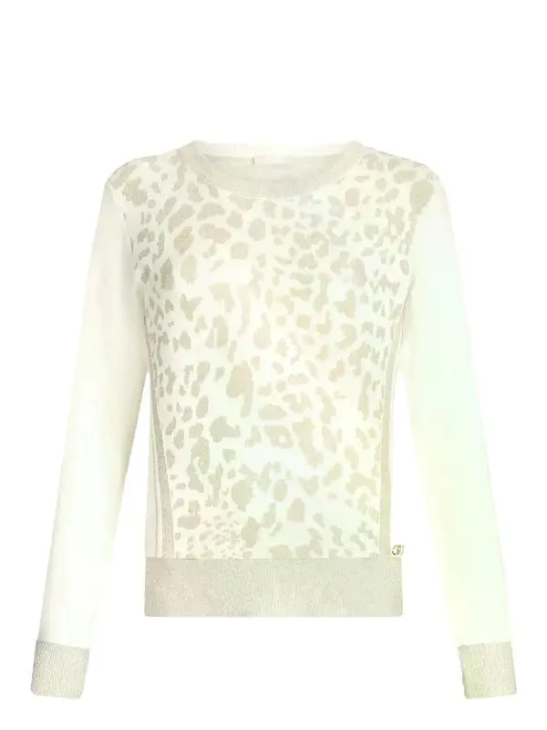 Liu Jo Animal-print Jacquard Jumper - White