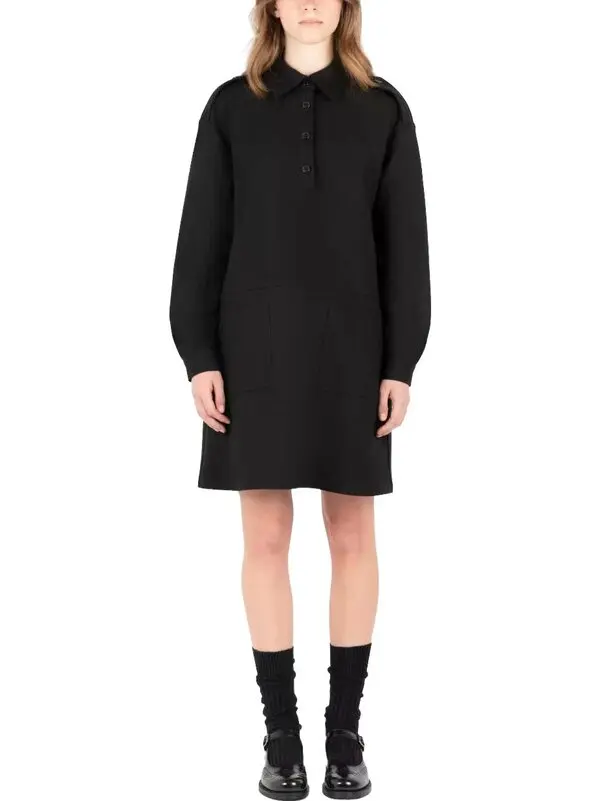 SOCIETE ANONYME Army Buttoned Pocket Mini Dress - Black