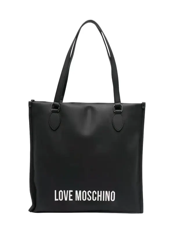 Moschino Logo-plaque Tote Bag - Black