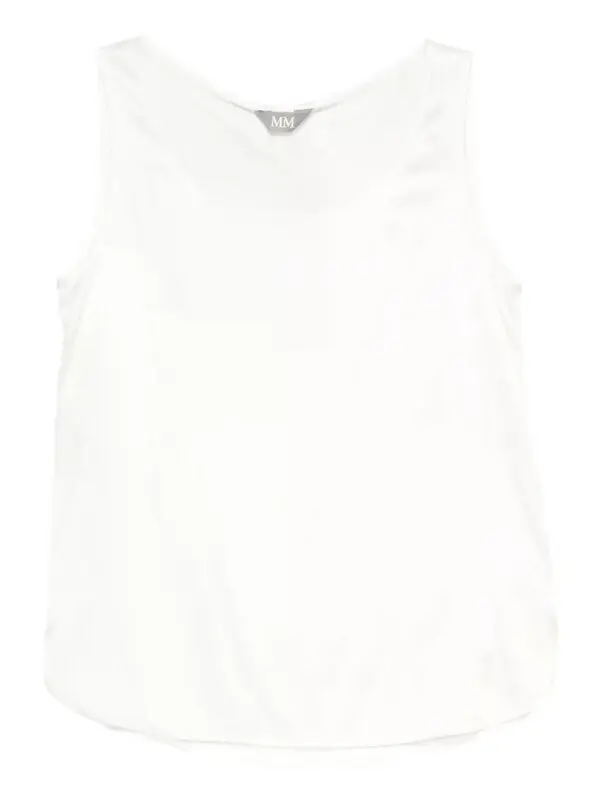 Max Mara Sleeveless Scoop-neck Top - White