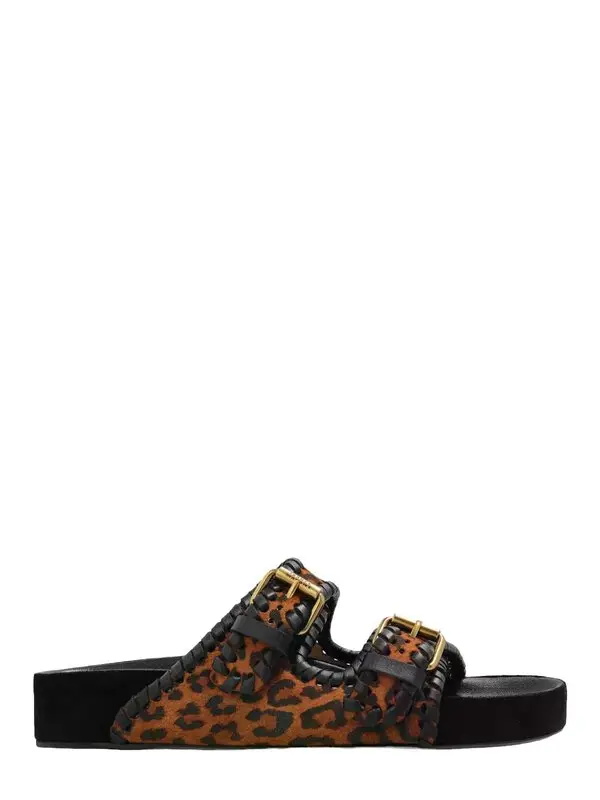 Isabel Marant Lennyo Leopard-print Sandals - Orange