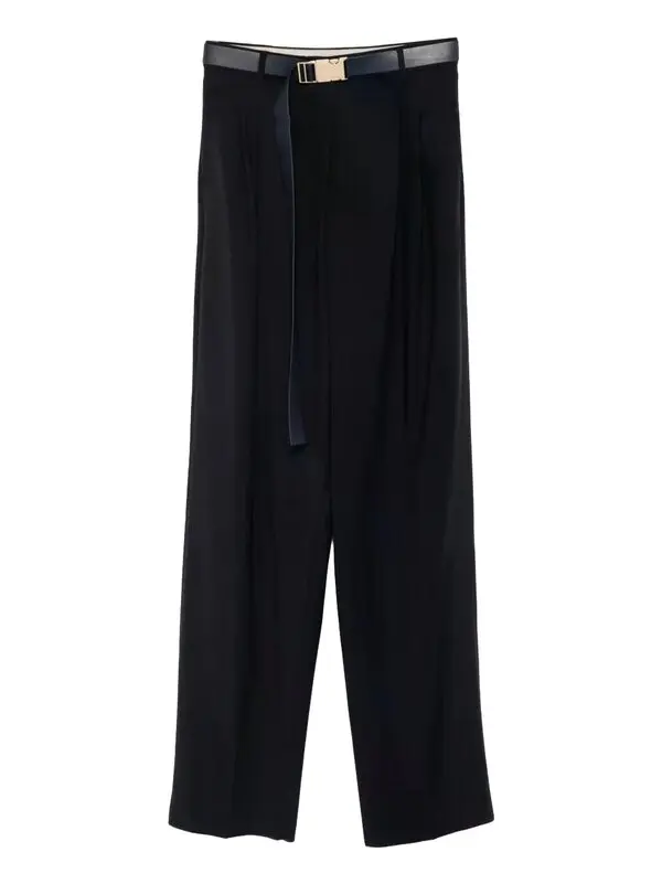 Max Mara Belted Trousers - Blue